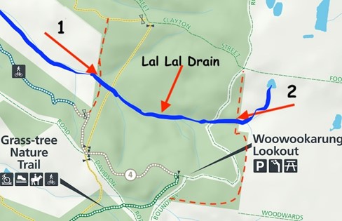 Location of Lal Lal Drain crossing culverts 1 and 2 | Friends of ...