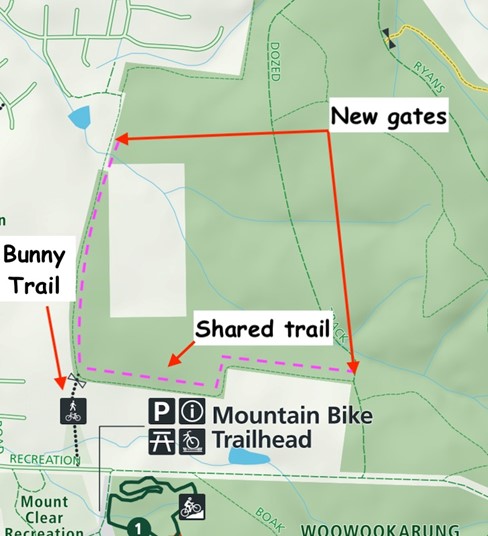 Map of gates and shared trail location | Friends of Canadian Corridor